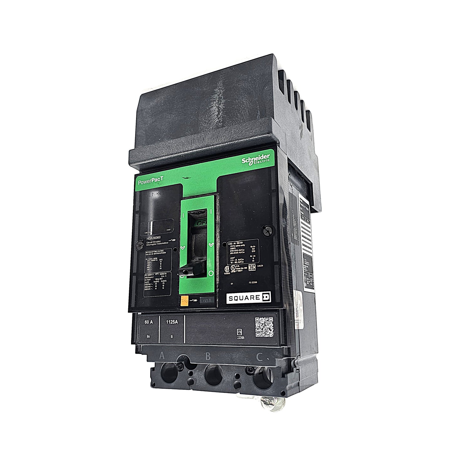 Schneider Electric PowerPact HDA36060 H-Frame Circuit Breaker 3-Pole ...