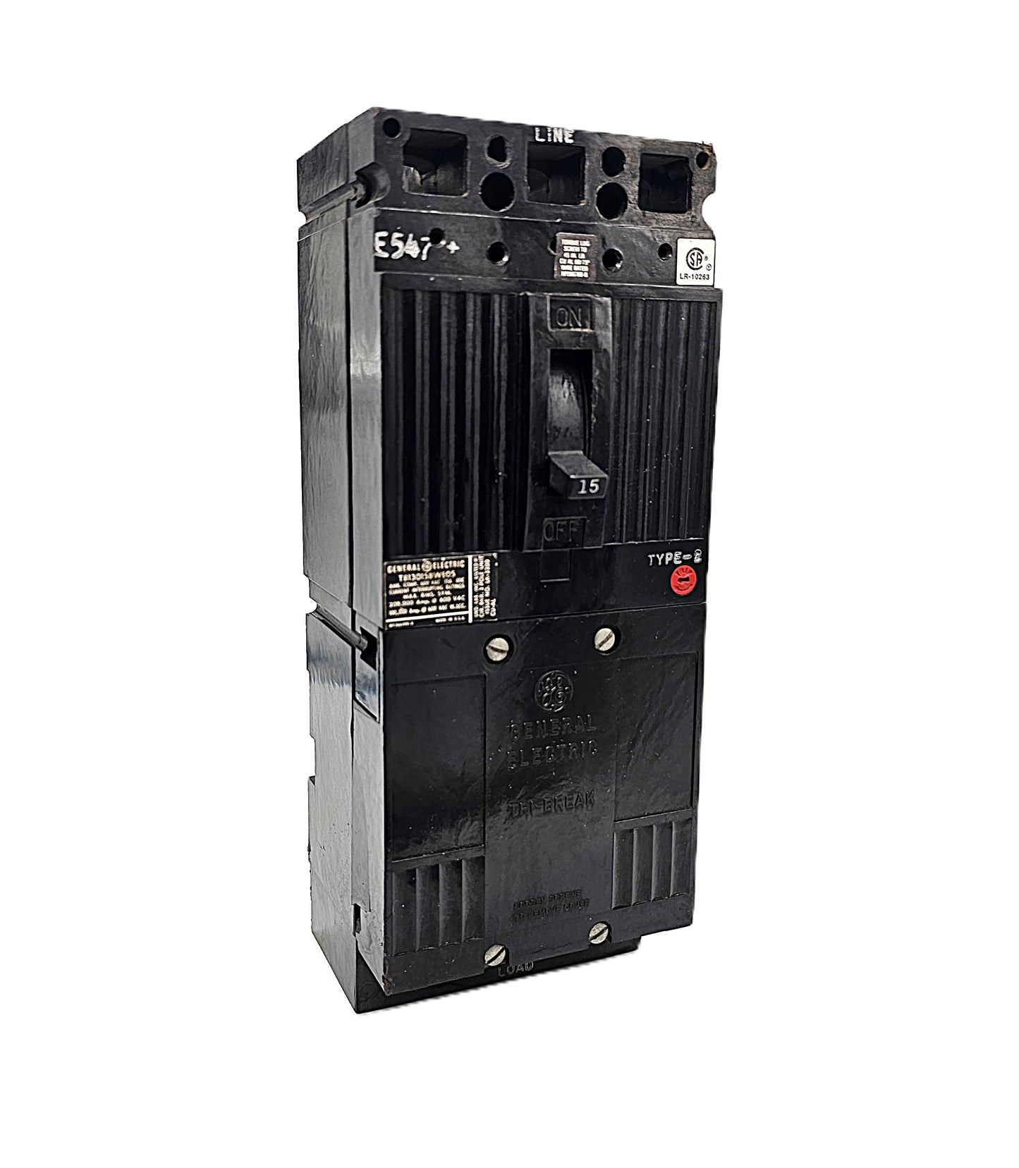 General Electric TB13015BWE05 Circuit Breaker 3-Pole, 15 Amp, 600V AC ...