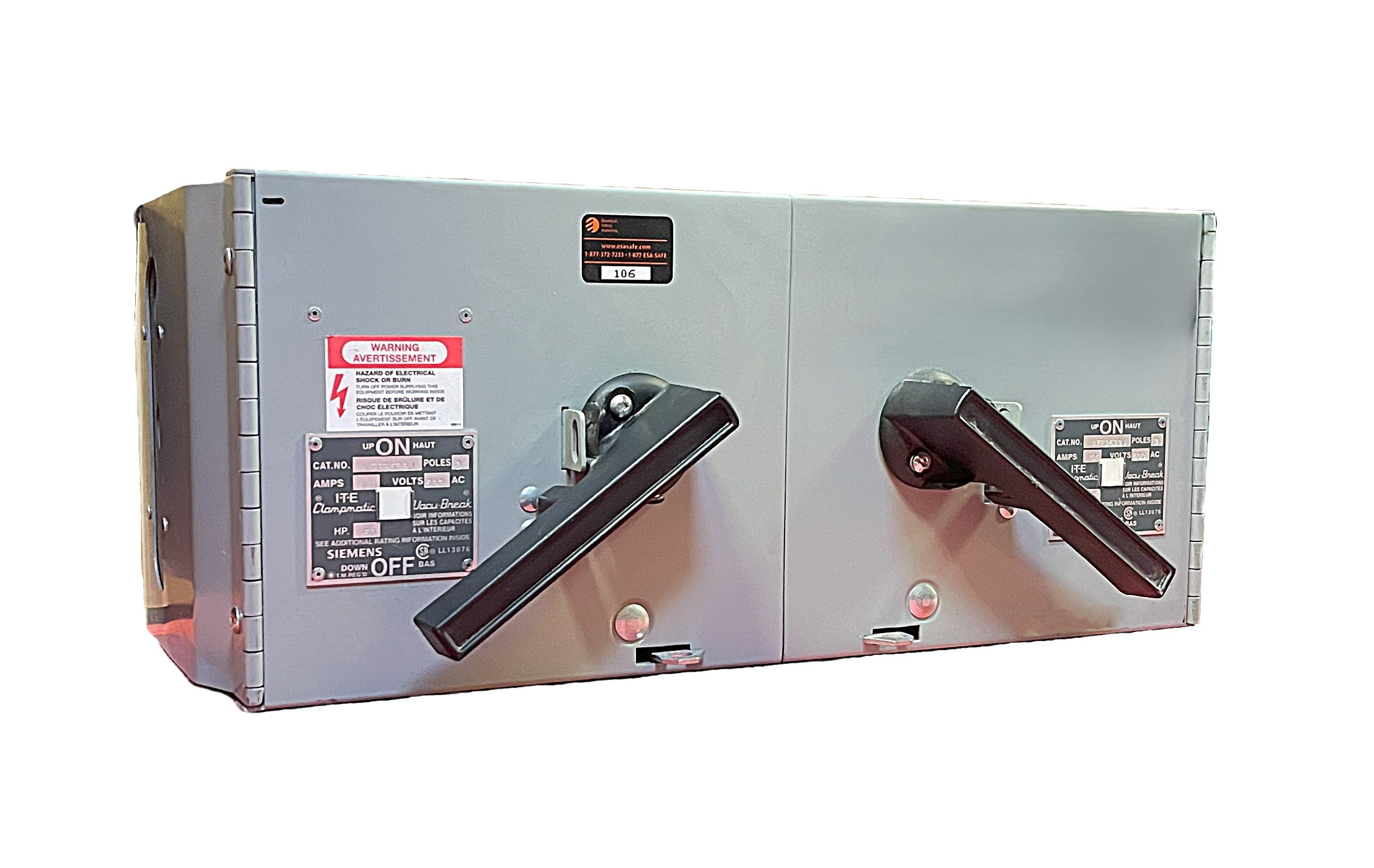 Siemens / ITE V7E3633J Double Heavy Duty Safety Switchgear Assembly 3 ...