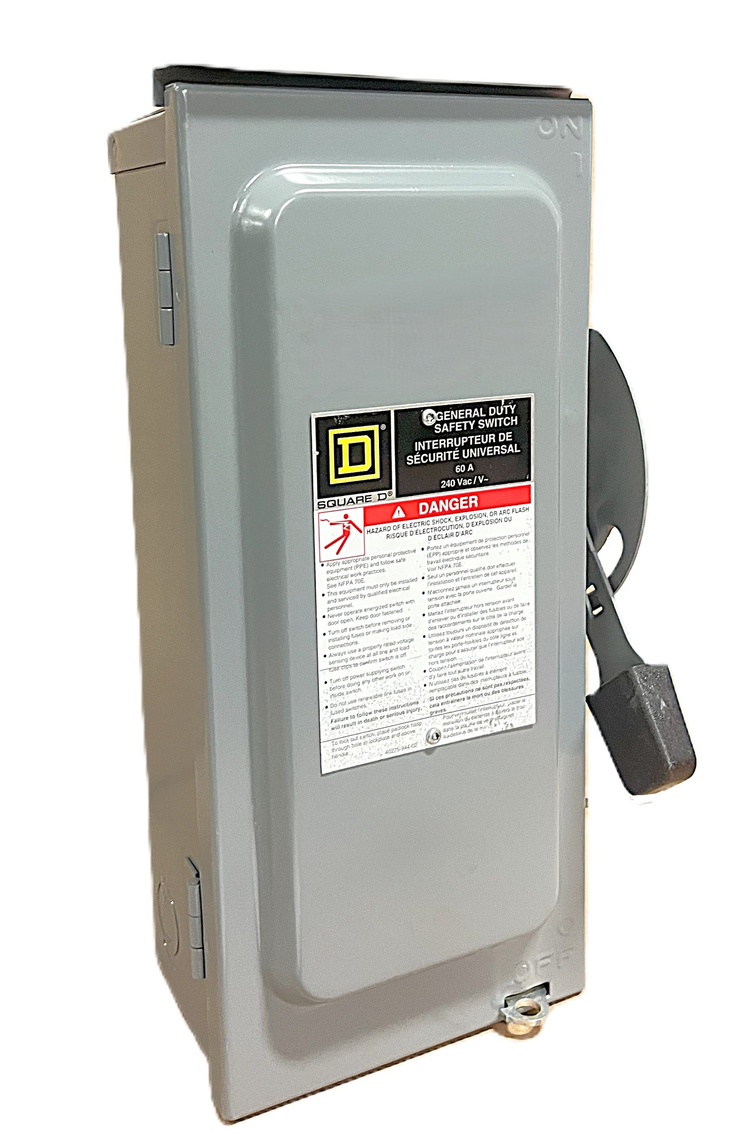Square D General Duty Safety Switch 60A, 240V AC, 2-Pole, Non-Fusible ...